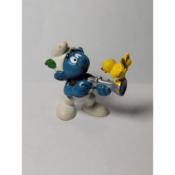 schleich | Toys | Smurfs 206 Hunter Smurf Hunting Bird Figure Pvc Gun ...